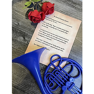 Blue French Horn/HIMYM/Prop Replica/Proposal Prop/Pop Culture Reference (16 in Wall Hanging)