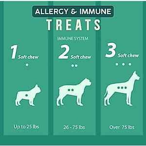 SUNNYCHEWS Allergy Relief for Dogs Itching| Dog Allergy Chews with Probiotics| Seasonal Allergy Support for Dogs| Allergy Immunity for Dogs| Help Relieve Skin, Itch Relief for Dogs| Bacon 90Chews 12oz