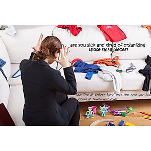 ASH BRAND Action Figures Case Organizer with Ebook Stop Looking! GET The Ultimate Beautiful Plastic Toy Box Storage Bin fits up to 144 Anime Figure-Toys NOT Included