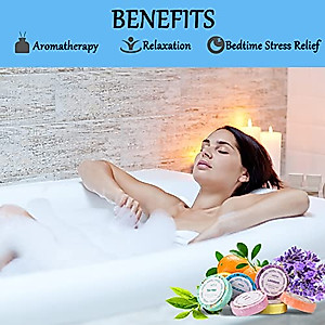 Oziva Aromatherapy Shower Steamers - Nighttime Shower Tablets, Shower Bombs - Easter Basket Stuffers Gifts for Women and Men - Self Care and Relaxation Stress Relief