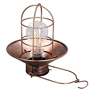 Solar Hanging Light,Outdoor Decorative Lamp with Iron Frame,Outdoor Retro Lantern,for Garden,Porch,Yard,Includes Bulb and Lampshade