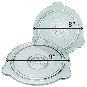 Cuchina Safe 2-Piece Vented Glass Microwave Safe Lids and Bowl Covers Set; Perfect Lid for Bowls, Mugs, and Pots (8 inch and 9 inch)