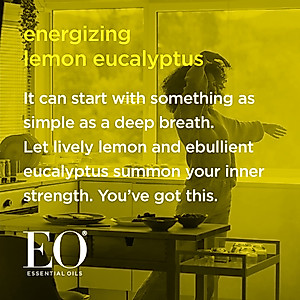 EO Liquid Hand Soap, 12 Ounce (Pack of 3), Lemon and Eucalyptus, Organic Plant-Based Gentle Cleanser with Pure Essential Oils