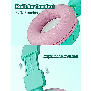 ZIUMIER Kids Headphones Wired, Headphones for Kids with Microphone for Boys Girls, 85dB/ 94dB Volume Limited, Foldable Toddler Headphones for School Airplane Travel,iPad, Fire Tablet, Kindle