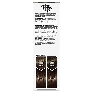 Clairol Color Gloss Up Temporary Hair Dye, Mocha Me Crazy Hair Color, Pack of 1