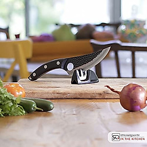 Viking Knife With Sheath, Our Caveman Knife Hand Forged Meat Knife is a Very Sharp Knife, Multipurpose Meat Cleaver Butcher Knife for Camping, Outdoors, BBQ, Deboning Knife & Fillet Knife