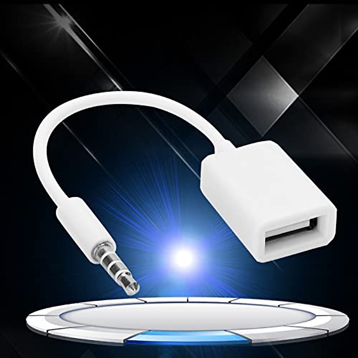 GOWENIC USB to 3.5mm Audio Adapter, USB Female to 3.5mm Male Jack AUX Audio Cable Converter for PC, Mobile Phone, MP3, etc