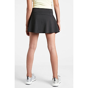 rrhss Girl's Active Skort High Waisted Tennis Skirt Solid Lightweight Running Sport Golf Skorts Black