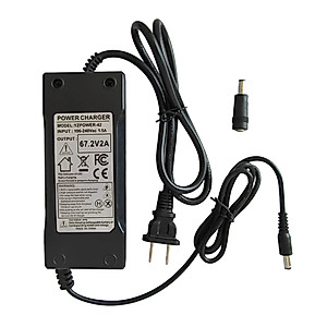 Abakoo 67.2V 2A Adapter Charger for 16S 57.6V 59.2V 64V Lithium Battery Pack with DC 5.5x2.1mm/5.5x2.5mm Plug