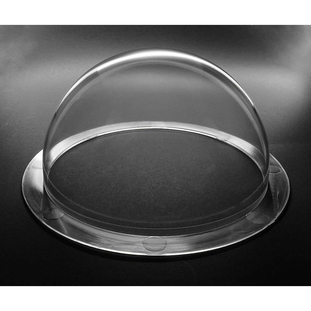 Ricrrover Diameter 3.15inch/80mm w/ 4 Holes Clear Acrylic Flange Plastic Hemisphere Indoor/Outdoor CCTV Replacement Clear Dome Camera Cover Security Dome Camera Housing