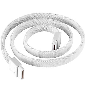 Silverstone SATA III SSD/HDD Cable with Locking Mechanism in White CP07W-USA