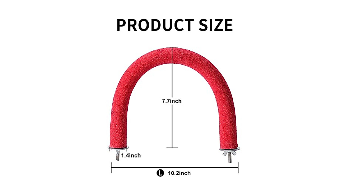 FrgKbTm U-Shape Quartz Sands Parrot Perch Stand