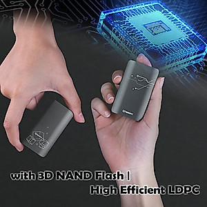 TOPMORE TS1 1TB Portable SSD TLC NAND Flash Type C External Solid State Drive - Up to 487.9MBs