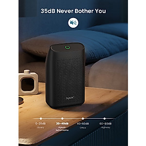 Hysure Dehumidifier,700ml Compact Deshumidificador 1200 Cubic Feet(215 sq ft) Quiet Portable Dehumidifier for Bathroom RV Dorm Room Baby Room Home - Black