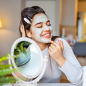 AMMON Hair Clips Set - 8 Pcs No Bend, No Crease Creaseless Clips for Salon Styling, Flat Makeup Clips for Women and Girls (4 Black, 4 White)