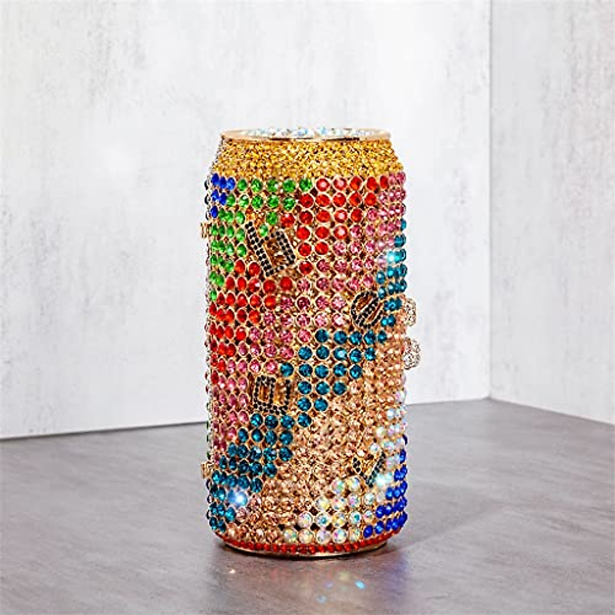 DOUBAO Coke Can Diamond Evening Clutch Crystal Rhinestone Wallet and Tote