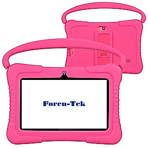 FOREN-TEK Kids Tablet, K88 7 Inch Android 10 Tablet for Kids, 2GB RAM +64GB ROM, Kid Mode Pre-Installed, WiFi Android Tablet, Kid-Proof Case (Pink)