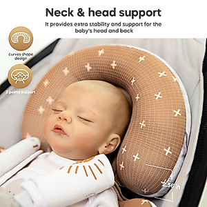 Infant Insert Compatible with 4moms Mamaroo Swing and Graco Swing and Infant Car Seat,Newborn Insert Head & Body Support Cushion,Breathable Soft Fabric, Universal for Baby Swings, Car seats, Strollers
