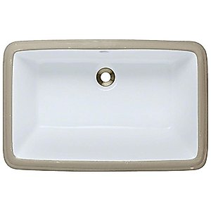 MR Direct u1812-w Sink Undermount Porcelain Bathroom White