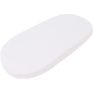 Baby Fitted Bassinet Sheets, 100% Jersey Cotton Bassinet Sheets (Grey+White), 18" x 30"