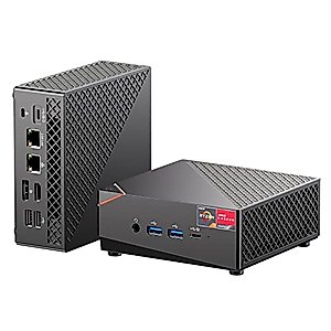 SkyBarium Mini PC Windows 11, AMD Ryzen 5 5626U（Up to 4.3GHz）, Mini Gaming Desktop Computer 32GB DDR4 RAM 1T SSD, Mico PC Thin Client with WiFi 6 BT 5.2 HDMI DP Type-C Support 4K@60Hz Triple Display