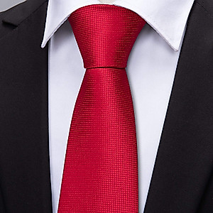 Barry.Wang 8PCS Men Necktie Set Solid Plaid Multicolor Silk Tie Formal Business Wedding Party Christmas Festival