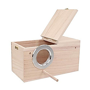 Rural365 Medium Parakeet Nesting Box Bird Breeding Box Parakeets Mating Nest for Budgie, Lovebird - 7.9 x 4.7 x 4.7 Inch