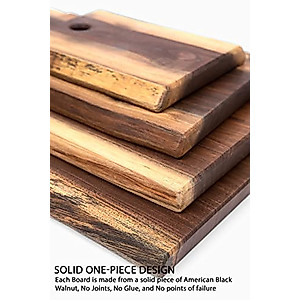 Small Live Edge Black Walnut Cutting Board, American Amish Handmade, Each Cutting Board is Unique, Large Cutting Board 5" x 10"…