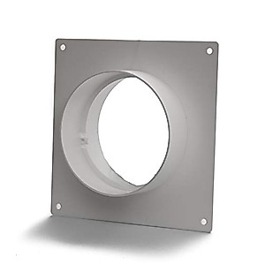 Vent Systems 4" inch Air Vent Duct Connector Flange Straight Ventilation Pipe Plastic Ducting Connector Plate For Cooling Heating Ventilation System HVAC 4" inch - Pack of (1)