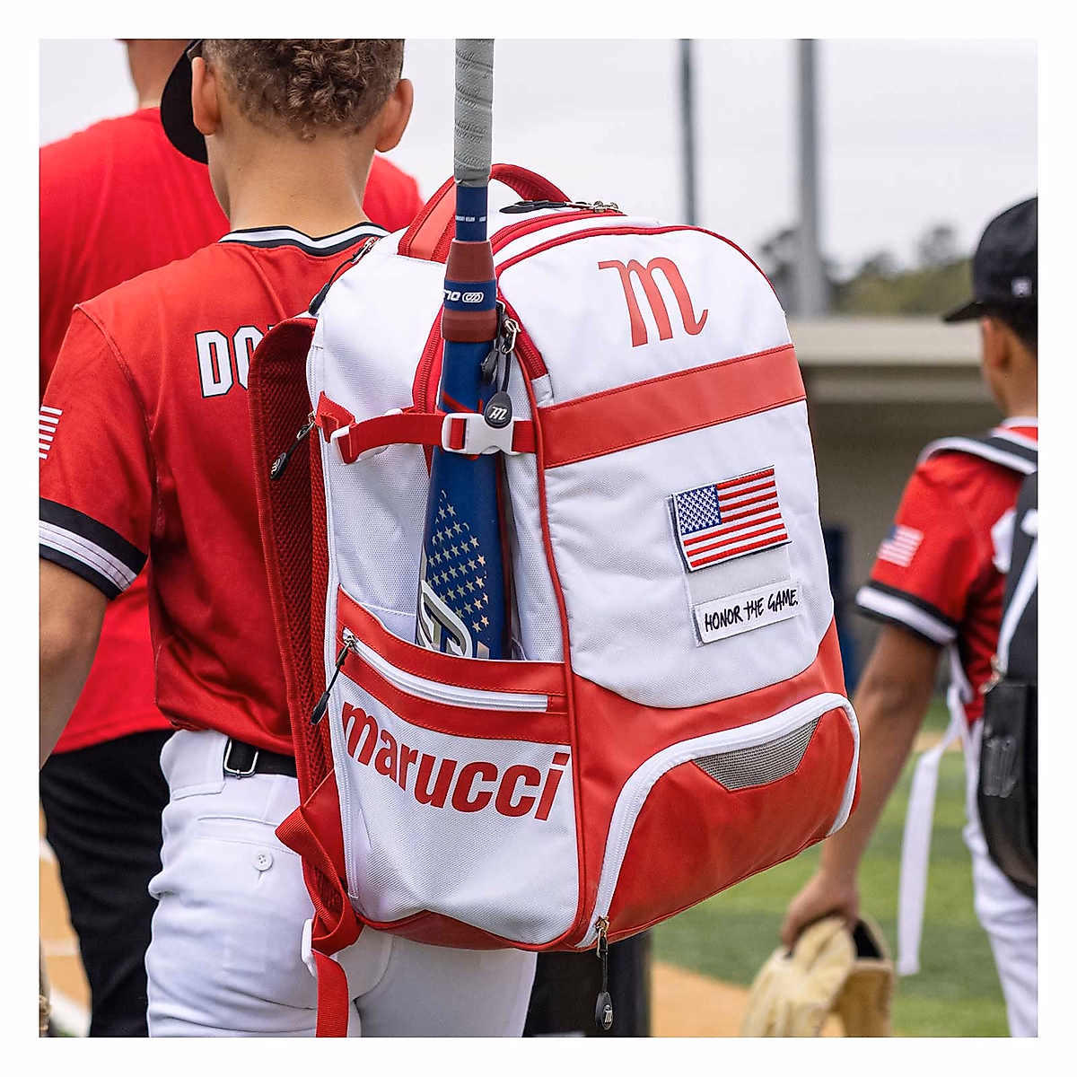 Marucci Dynamo Bat Pack, White/Royal Blue 19" x 12.5" x 7"