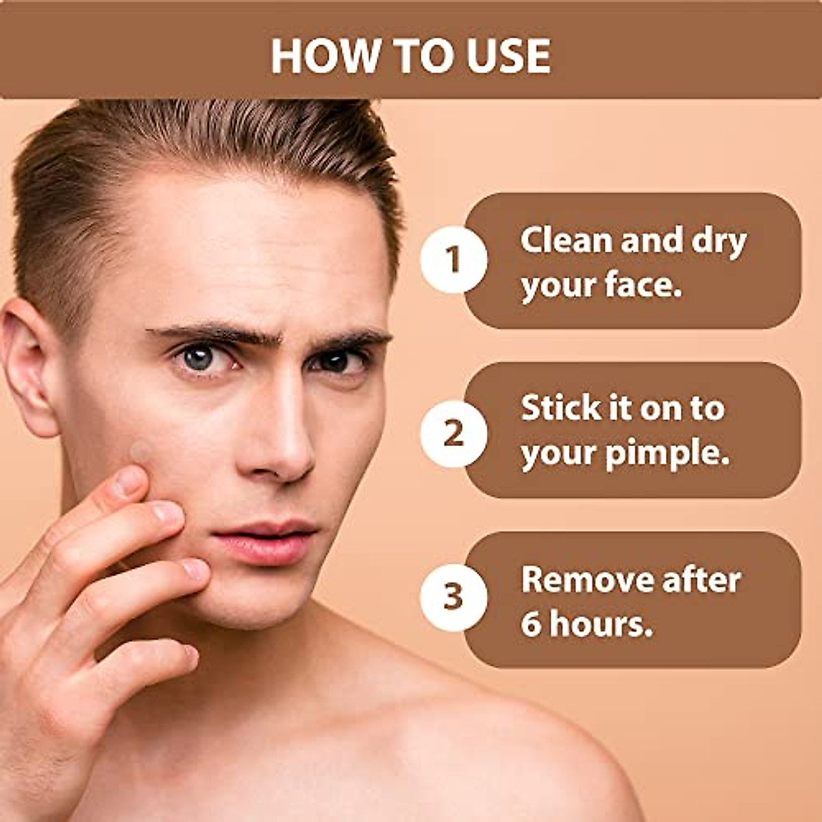 HARUTO Acne Pimple Patches XL (10 patches/1 pack) - Hydrocolloid Large acne Patches Spot Treatment, Tea tree spot patch, acne sticker for Body and Larger Breakouts,