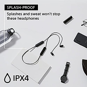 Sony WI-C100 Wireless in-Ear Bluetooth Headphones with Built-in Microphone, White