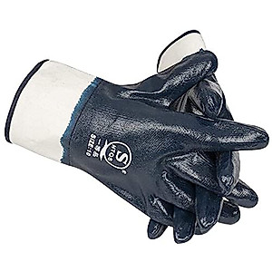 Oil Resistant Gloves,Oil Gloves for Men,Safe Wide Cuffs for Petrochemical Transport Workers' Gloves 4 Pair