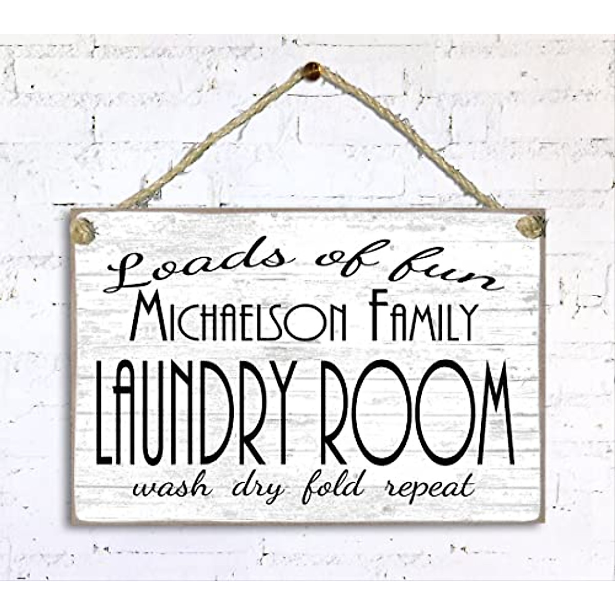 Personalized Laundry Sign Laundry Room Decoration Customized Wash Dry Fold Rinse Repeat
