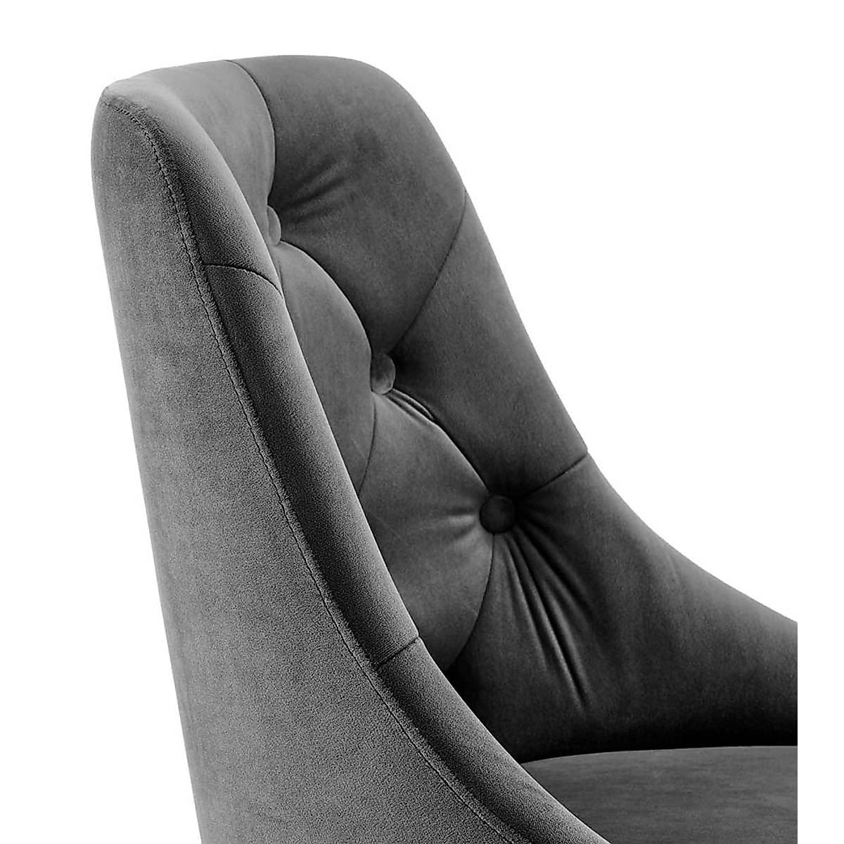 Modway Distinct Tufted Swivel Performance Velvet Office Chair, Gold Gray