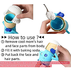 Cool Mom Fridge Deodorizer Baking Soda Container, Cold Mama Chill Lady Baking Soda Odor Absorber Box Kitchen Mama Refrigerator Deodorizer Baking Soda Holder Funny Kitchen Gadgets for Fridge Cleaner