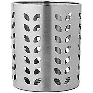 DBY Spoon Holder Stainless Steel Cooking Utensil Holder Round shape spoon holder Stainless Steel Cutlery Holder Kitchen Multi-Function Storage Tool Chopstick Holder Utensil Stand