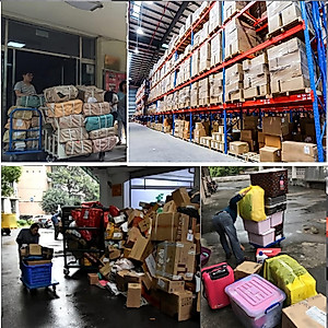 Platform Truck Platform Truck Metal Flatbed Cart with Mute Wheels Flat Handtruck Foldable Handle Flatbed Cart Modern Moving Dolly Cart 500kg Reliable