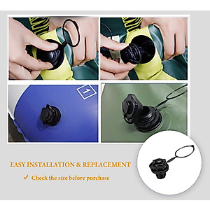 2 PCS Air Valve Replacement, Kayak Raft Plug Replacement, Inflatable Boat Spiral Air Plug, Air Mattress Plug Replacement, Boston Valve for Rubber Dinghy Pool Boat Airbeds