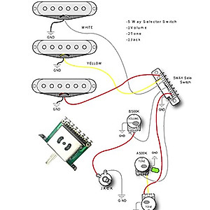 Musiclily Imported Style Metric 5 Way Guitar Toggle Switch Pickup Selector for Fender Tele Telecaster Replacement, Black and White Tips(Pack of 2)