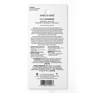 wet n wild Ultimate Brow | Eyebrow Maximizer Powder + Gel Duo Neutral Brown