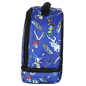 INTIMO Beyblade Burst Spinner Top Anime Characters Dual Compartment Insulated Lunch Box Bag Tote