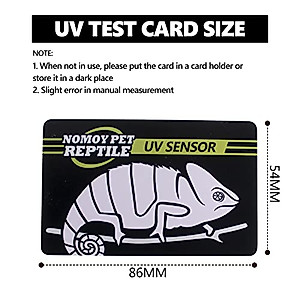 HEEPDD 5Pcs Quick Test UVB Sensor Cards, Reptile UV Tester Heating Lamp Photochromic UVB Card Indicator for UVA UVB Reptile Bulb Light Lamp