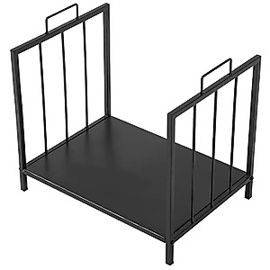 MyGift Compact Firewood Rack, Black Metal Fireplace Wood Log or Kindling Holder Organizer