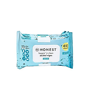 The Honest Company Sanitizing Alcohol Wipes, Unscented, 50 Count (Pack of 3)