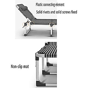 XZGDEN Lightweight Camping Chairs Garden Loungers Folding Chair Deck Chair Chaise Lounges, Terrace Recliner Beach Chair Folding Lounge Camping Pool Support 440 Pounds (Color : D)