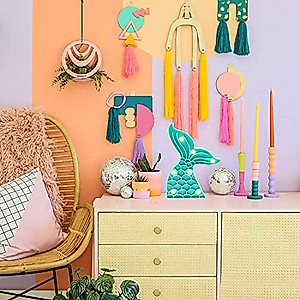 Radidi Mermaid Tail Decor Light Mermaid Tail Party Decoration Christmas Gift Cute Mermaid Table Lamp Battery Operated for Desk,Bedroom,Wall Decor,Baby Shower,Kids' Room,Holiday Decor,Home Decorations