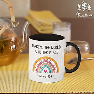 Vivulla68 70th Birthday Gifts For Women Men, Gift For 70 Year Old Women, 1954 Birthday Gifts For Women, Gift Ideas For 70 Year Old Woman, Birthday Gifts For Women Turning 70, 1954 Birthday Coffee Mug