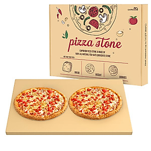 Caprihom Large Pizza Stone 20" x 13.5" Pizza Stone for Grill Rectangular Baking Pizza Stone for Oven Heavy Duty Cordierite Stone, Ideal for Baking Different Sizes of Pizzas