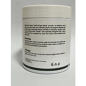 Borgobrufa Dog Teeth Cleaning Wipes, Teeth Cleaning Finger Wipes for Dogs & Cats, Disposable Natural Teeth Care Wipes Gentle Cleaning & Gum Care Pet Wipes Reduces Plaque & Freshens Breath, 55 Pcs